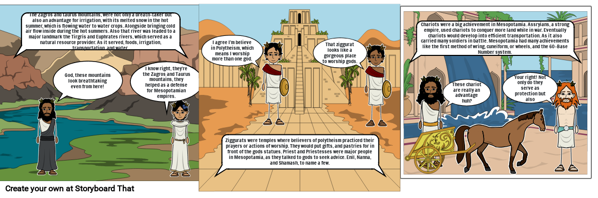 Comic Strip for Mesopotamia Storyboard par 3b158289