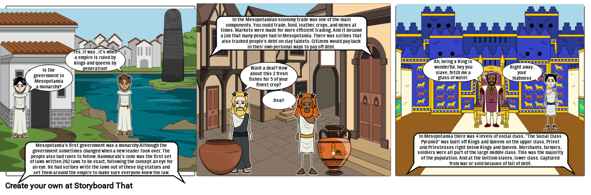 Comic Strip for Mesopotamia Storyboard by 3b158289