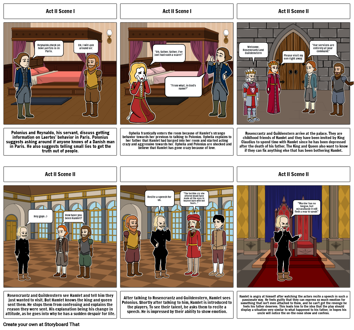 Hamlet Storyboard por 3b5d85c7