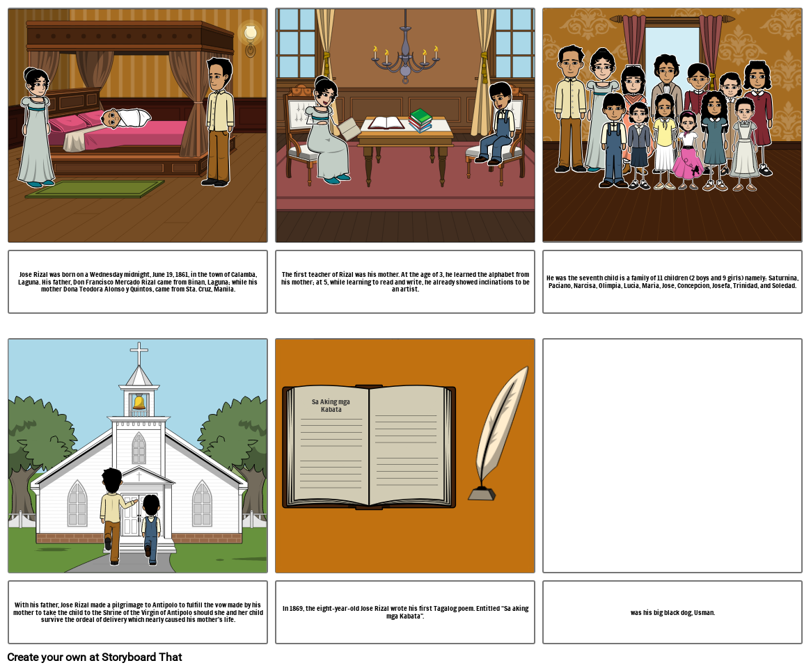 JOSE RIZAL EARLY Storyboard par 3be40f50
