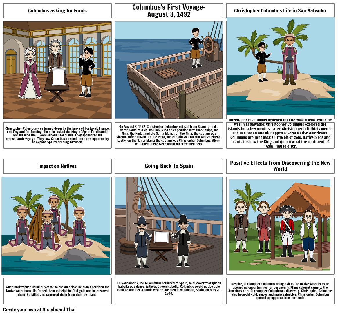 Columbus First Voyage Storyboard by 3c0c432c