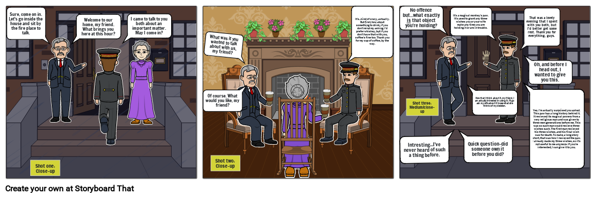 A scene from The Monkey's Paw Storyboard by 3c5eca16