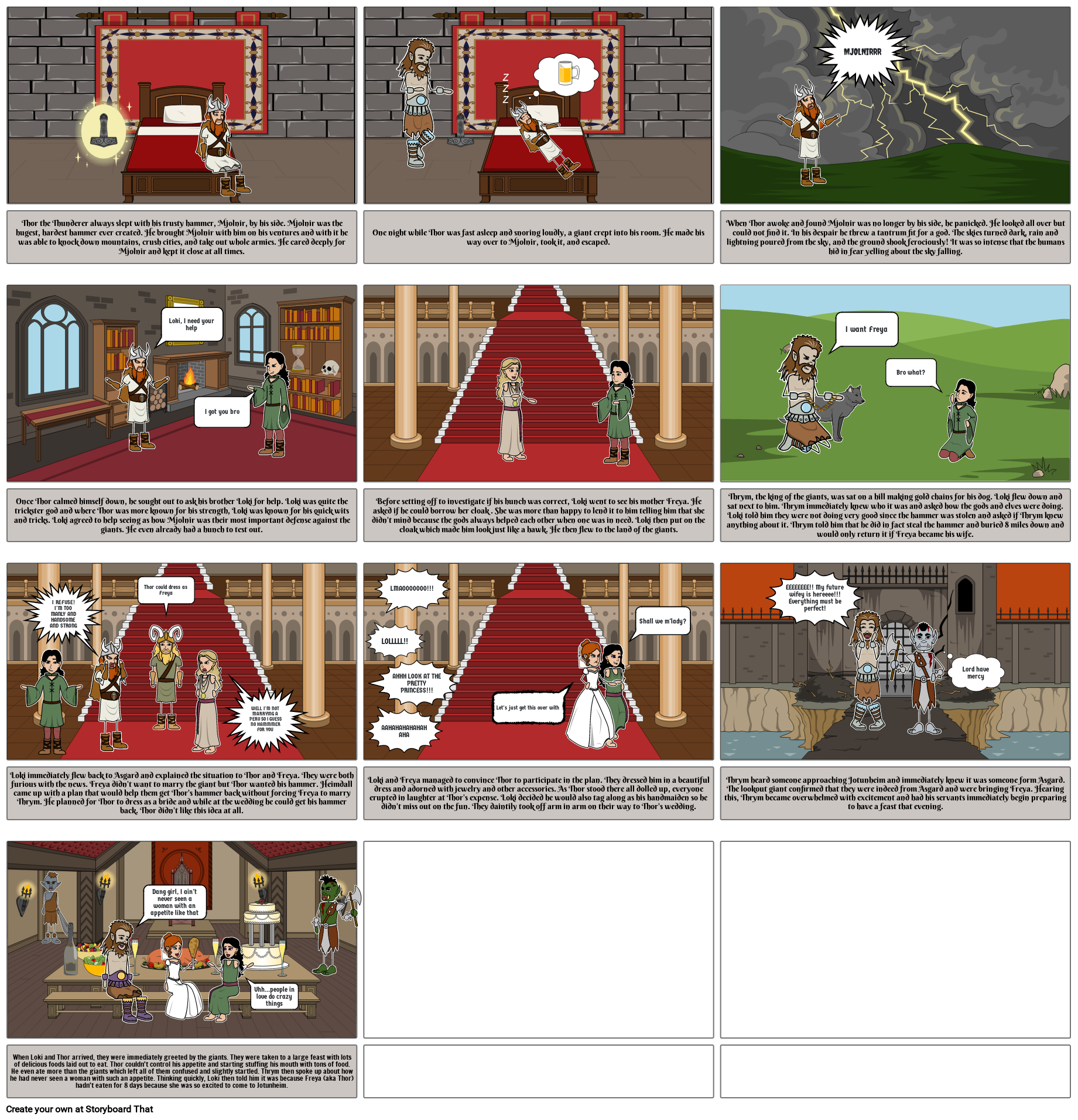 Thor's Wedding Book Storyboard por 3c96cbe2