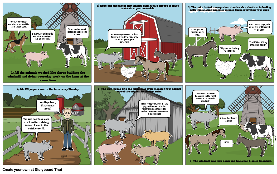 Storyboard~Animal Farm Chapter 6 Storyboard por 3d62bf78