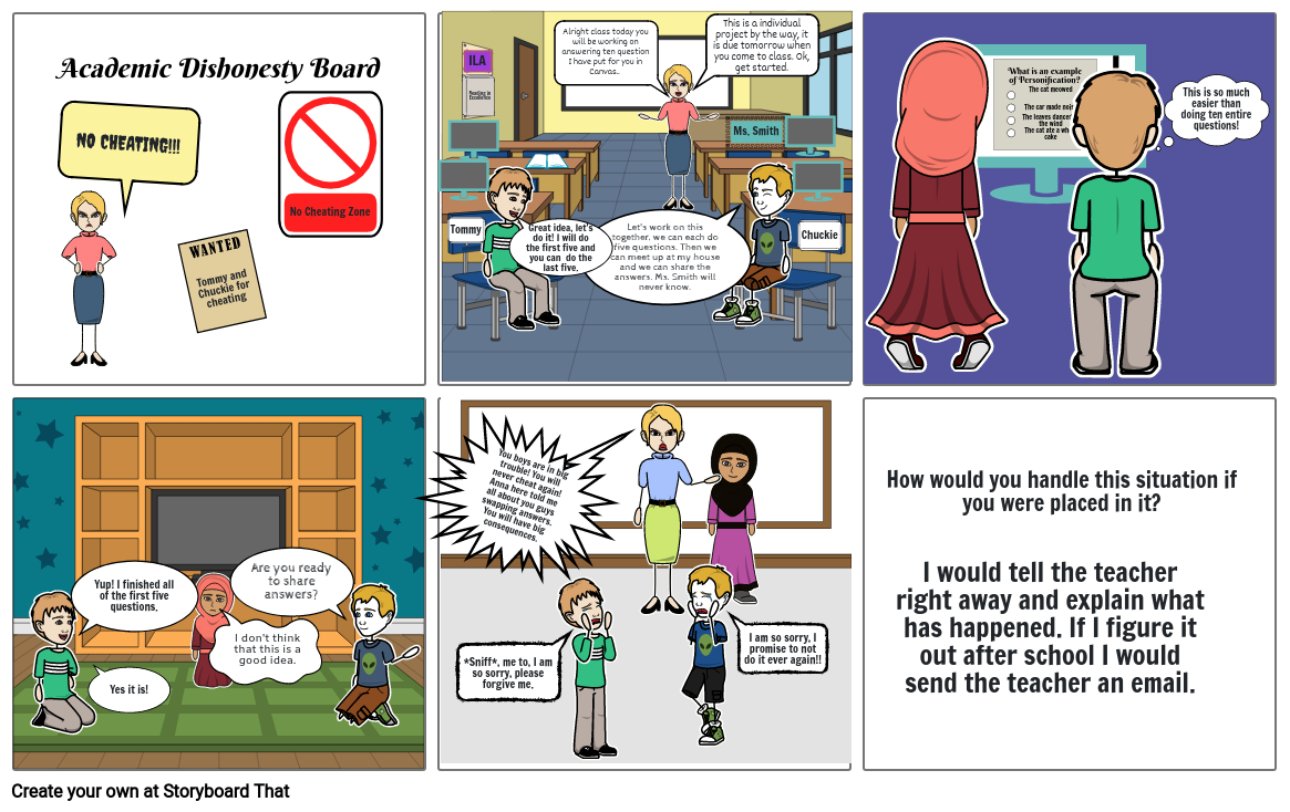 Academic Dishonesty Board Storyboard por 3d665d11