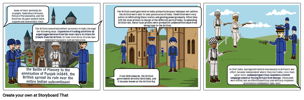 British imperialism in India Storyboard por 3d6e22fca7
