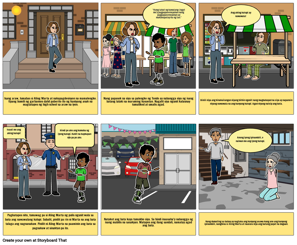 Ang Kalupi Storyboard por 3dc60eda