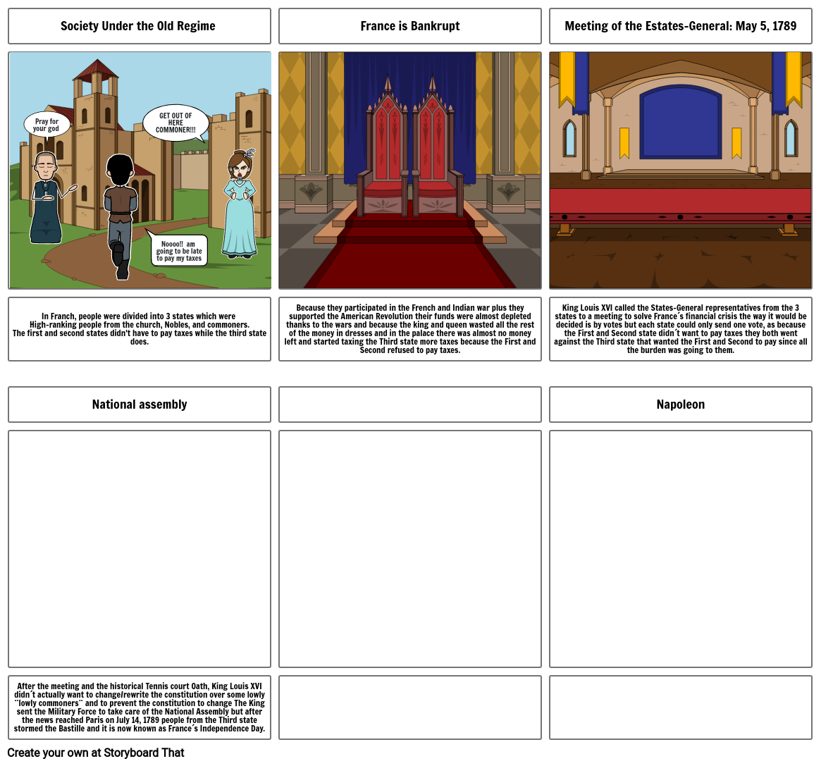 French revolution Storyboard por 3e3e3354