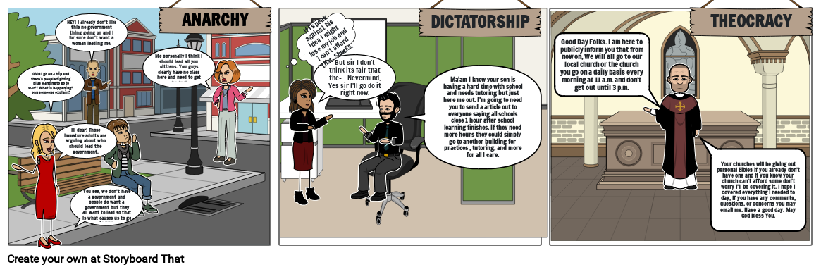 Types of Government Storyboard by 3e41e07a