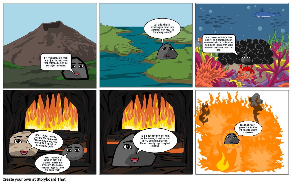 Rock Cycle Comic Storyboard by 3e963b21