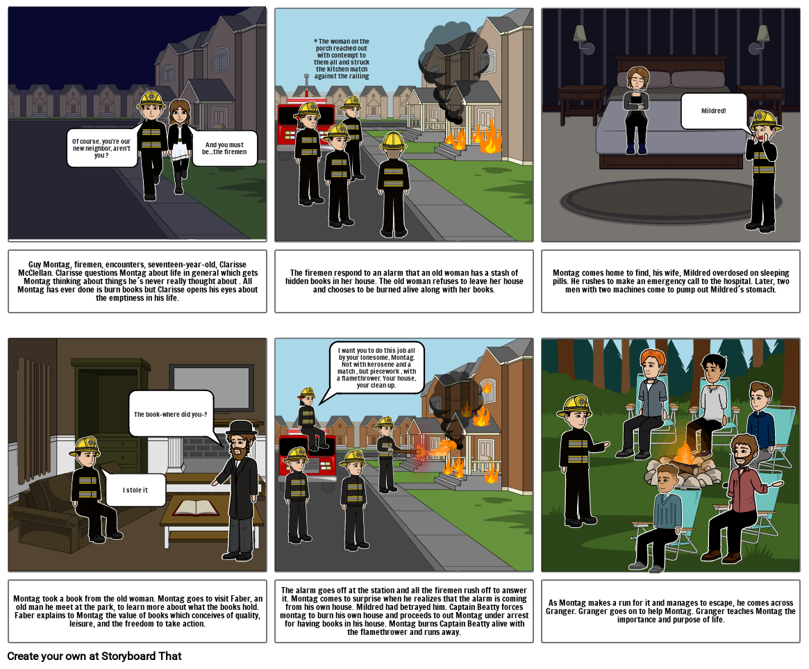 Fahrenheit 451 Storyboard por 3e9c0b56