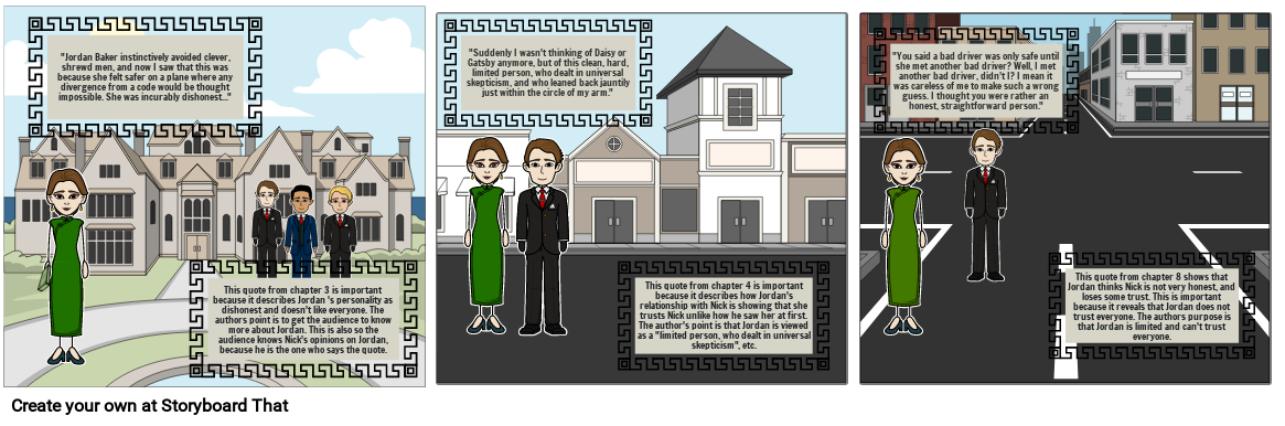 Jordan Baker Storyboard Storyboard by 3ea55199