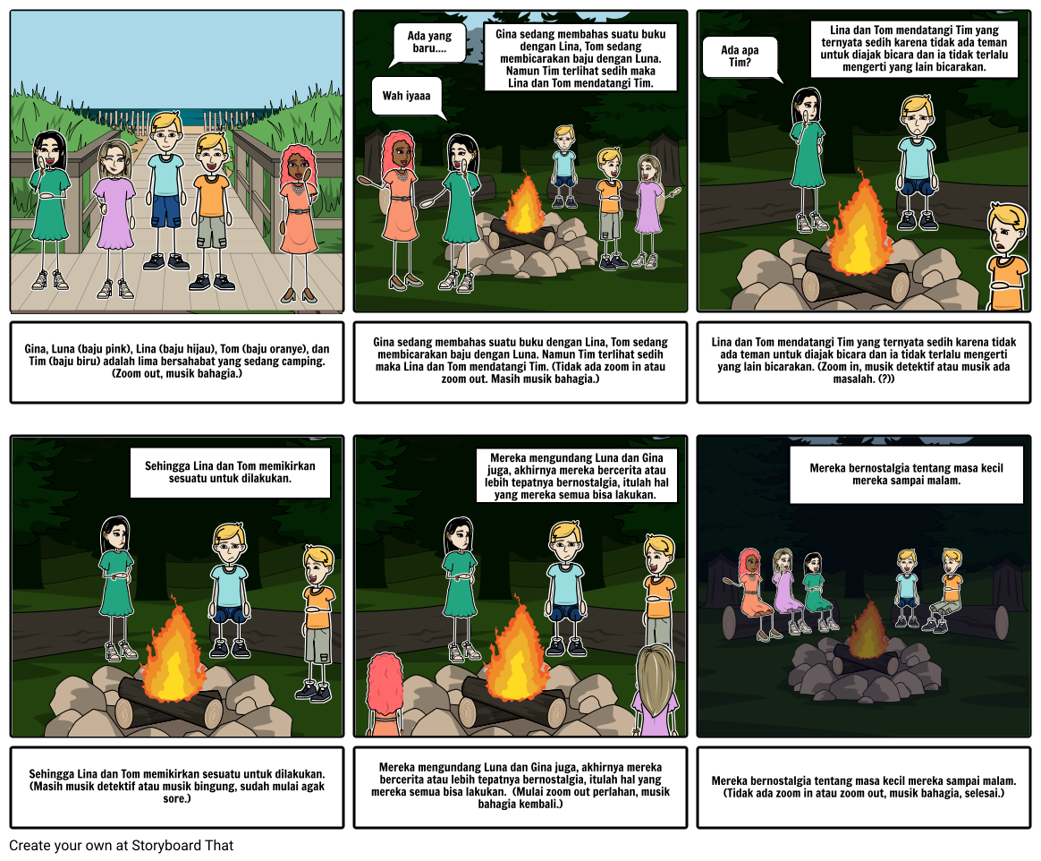 Camping Storyboard por 3eef4b3d