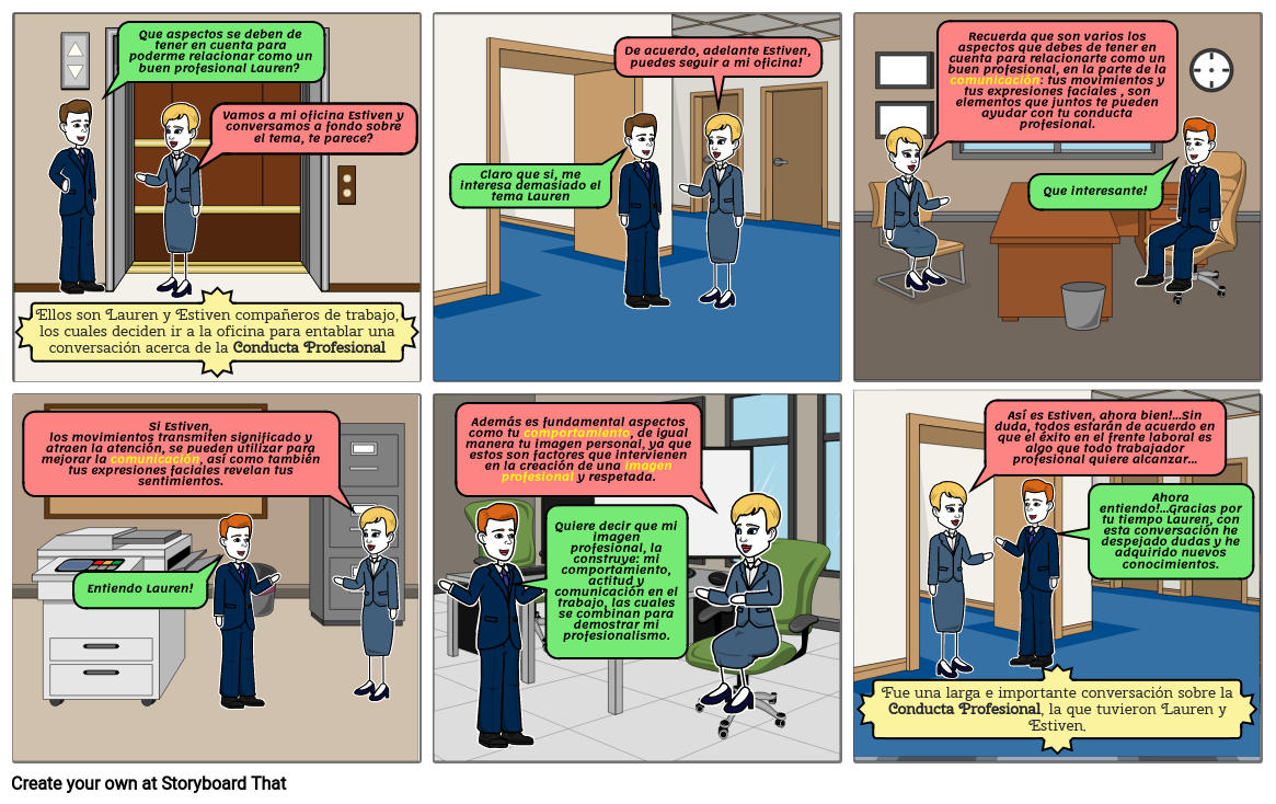 Conducta Profesional Storyboard por 3f269aa3