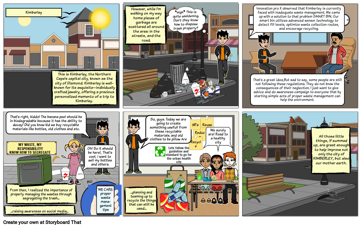 Waste Management (SmartRecycBin) Storyboard by 3fbac9a1