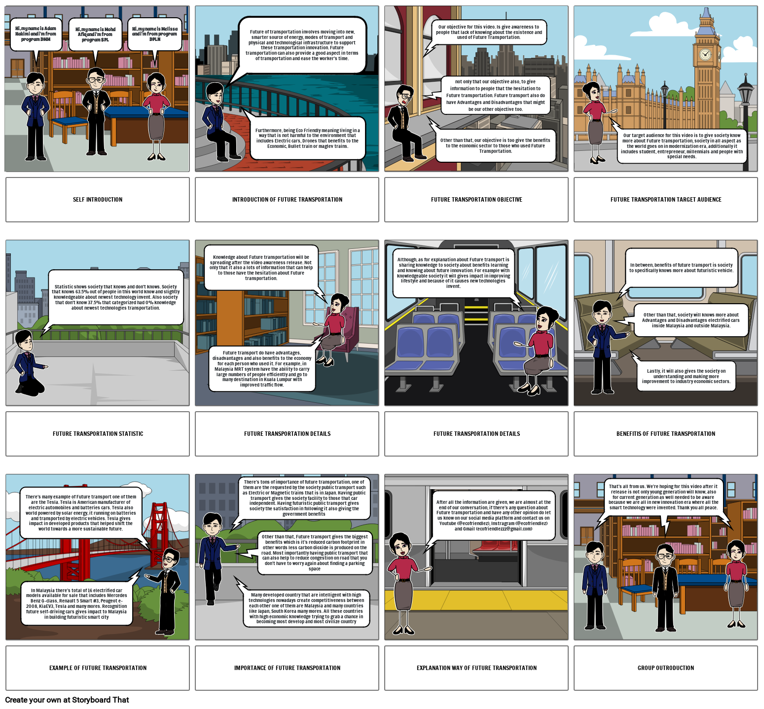 Future transportation awareness Storyboard por 4024a3a1