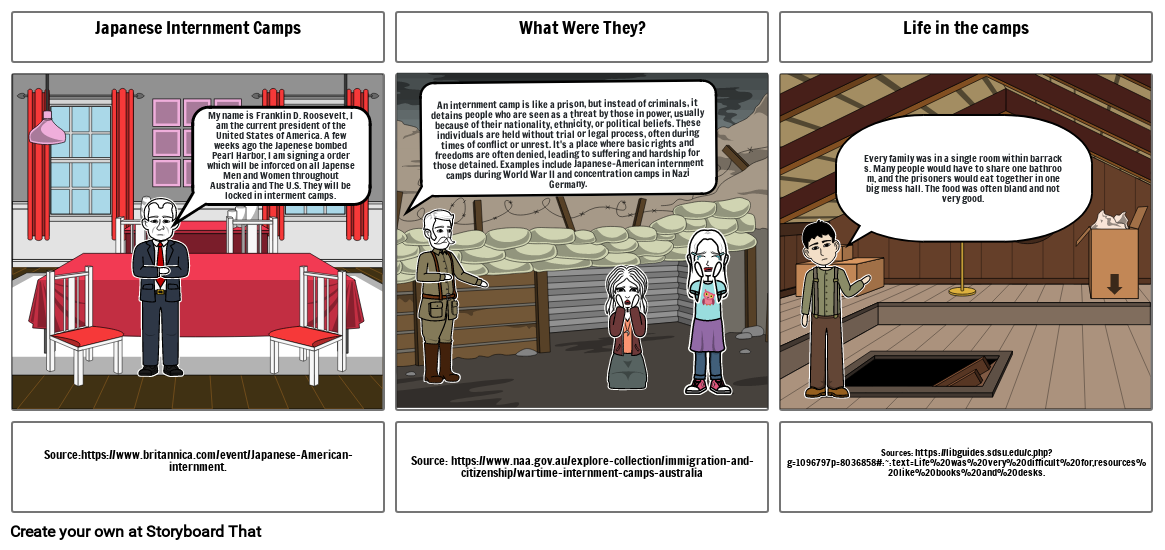 Interment camps Storyboard par 403fa4fe