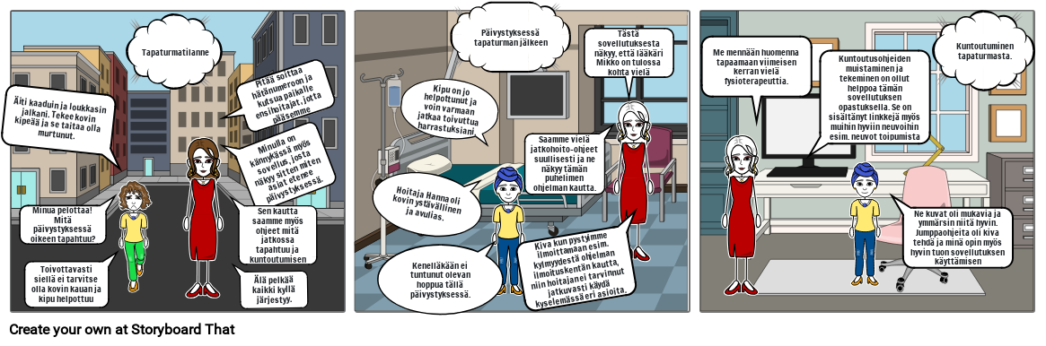 Tapaturma ja päivystyshoito Storyboard par 4054eeb1