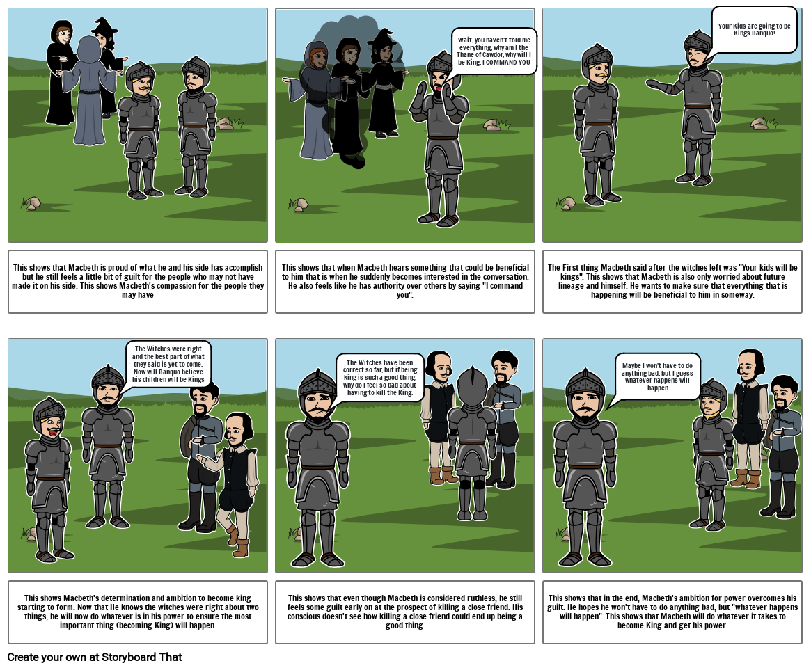 Macbeth Act 1 scene 3 Storyboard by 413bd93d