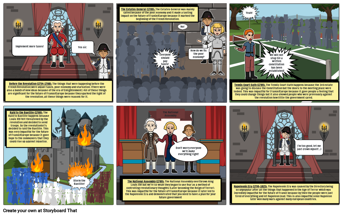 French revolution Storyboard by 4161329de0