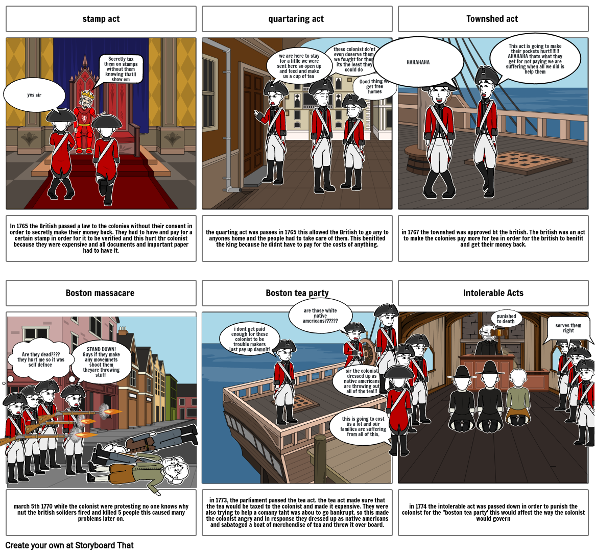 American Revolution Storyboard por 4197239e