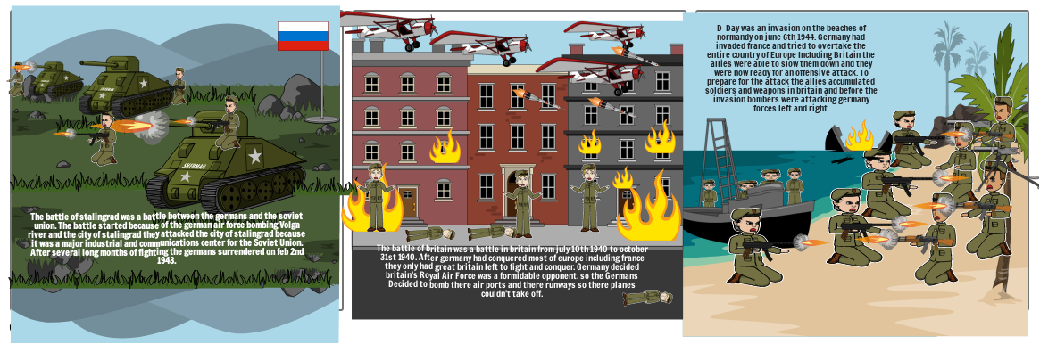 WWII Battles Europe Storyboard par 41aedec8