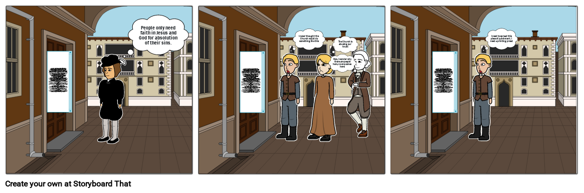 Renaissance Comic Strip Storyboard by 4204d170