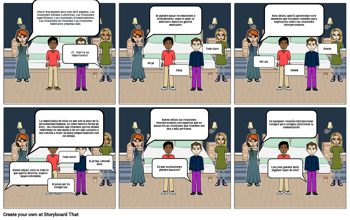 Libertad y relaciones interpersonales Storyboard