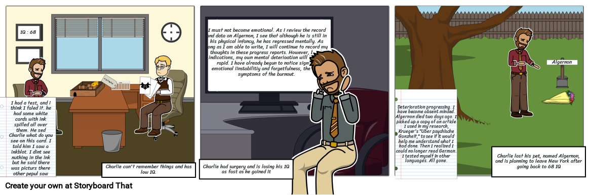 Flowers For Algernon Storyboard by 42cc1a0d