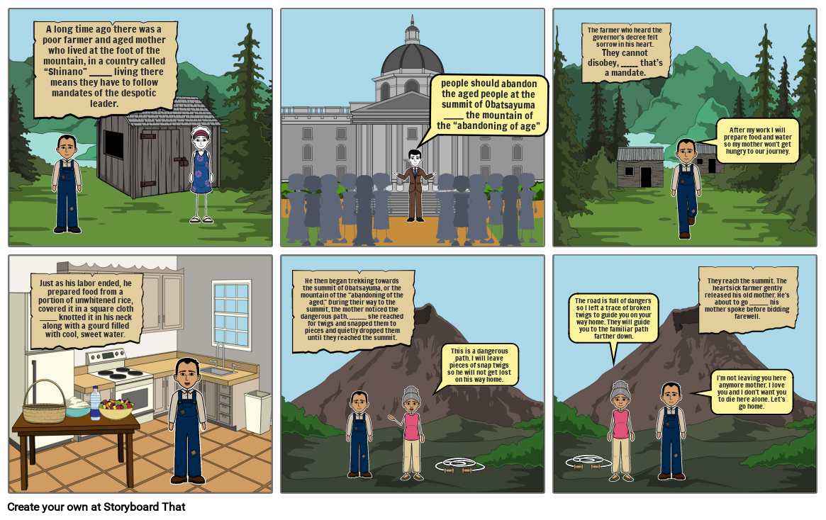 the aged mother Storyboard por 434b20f5