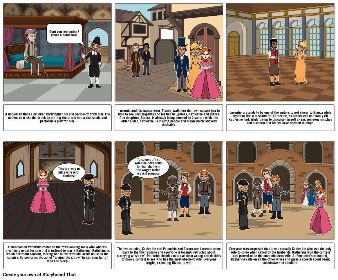 Taming the Shrew Storyboard by 4398c6b1