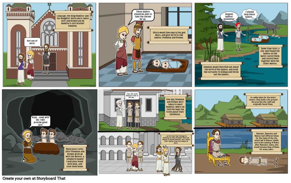 Romulus and Remus Storyboard por 43c79a0f