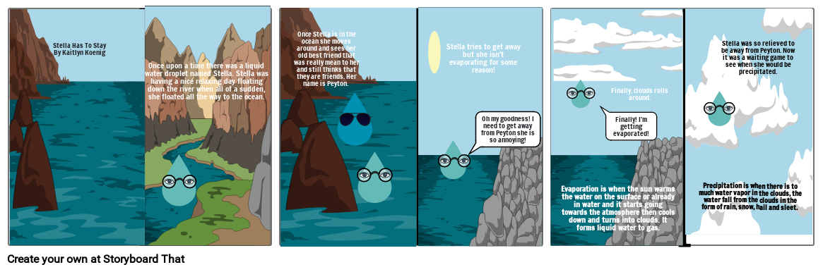 Water Cycle Part 1 Storyboard by 44172a32