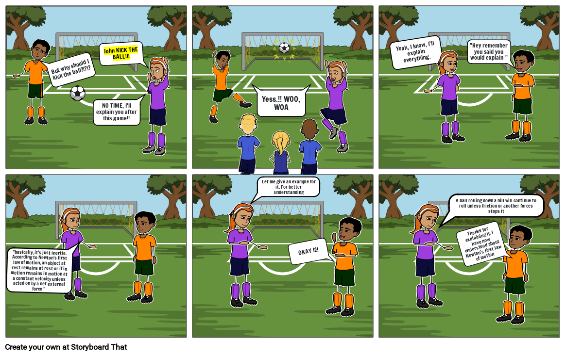 Newton's First Law Storyboard by 4473716f