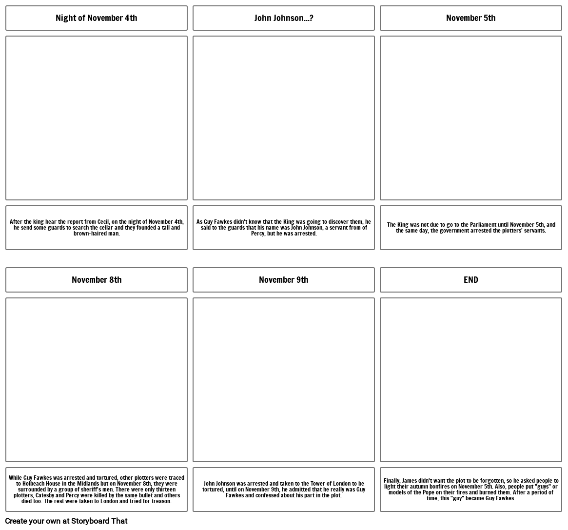 The Gunpowder Plot Storyboard By 44e3b1cc