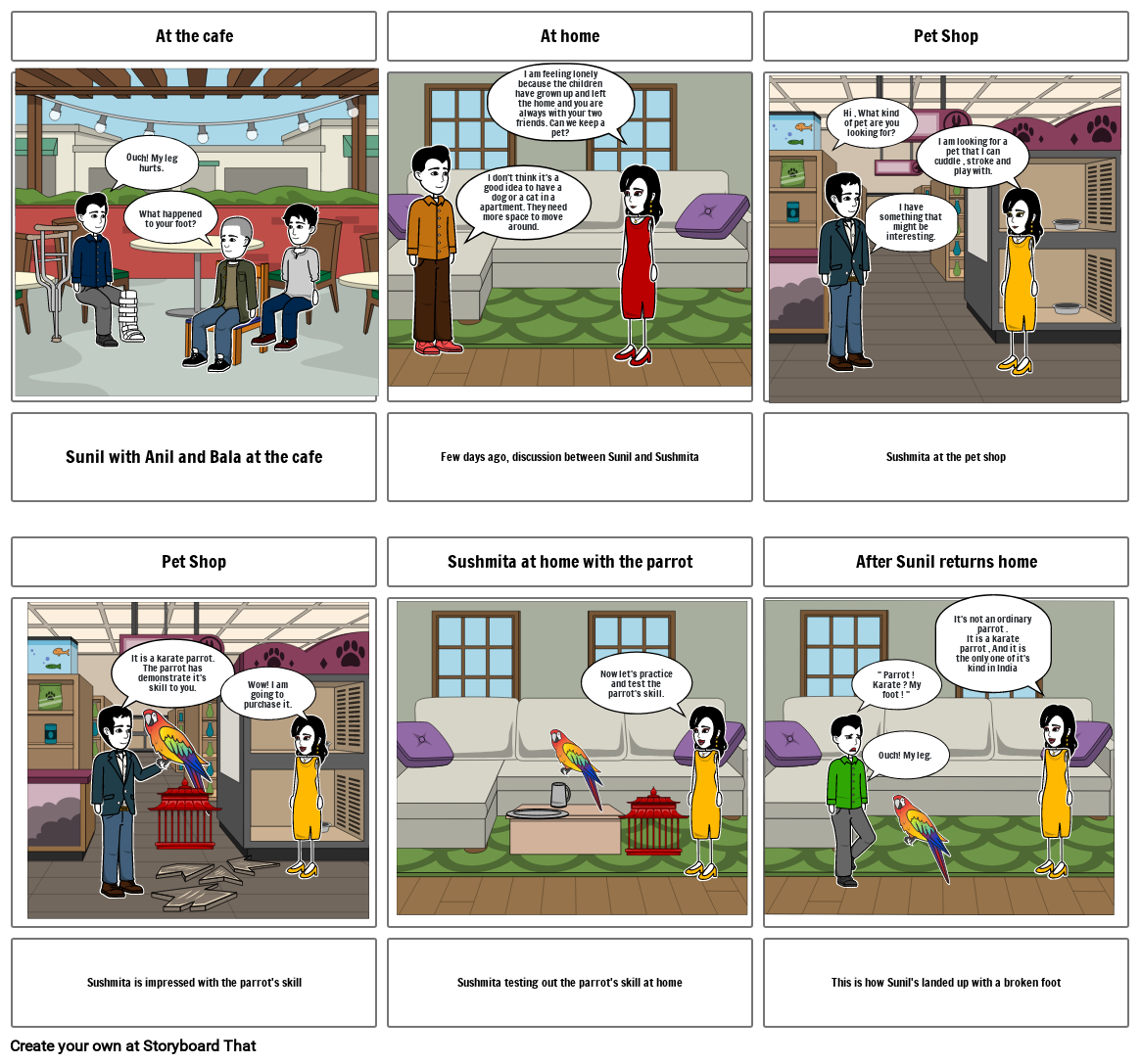 Karate Parrot Storyboard by 459e6fd1