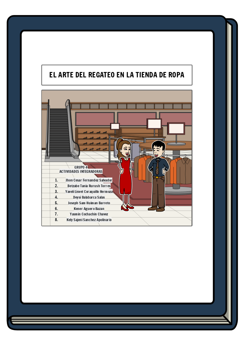 El Arte del Regateo en el Mercado de Ropa Storyboard