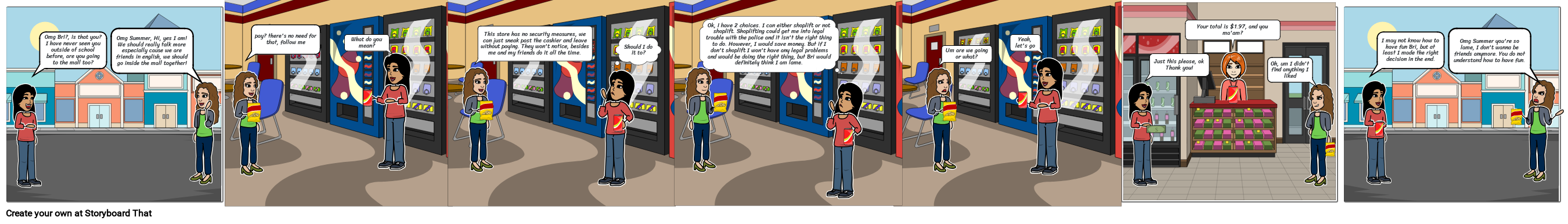 Peer pressure comic Storyboard by 45cbf97152