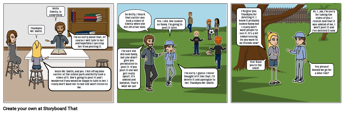 Comic Strip Storyboard by 46368efb