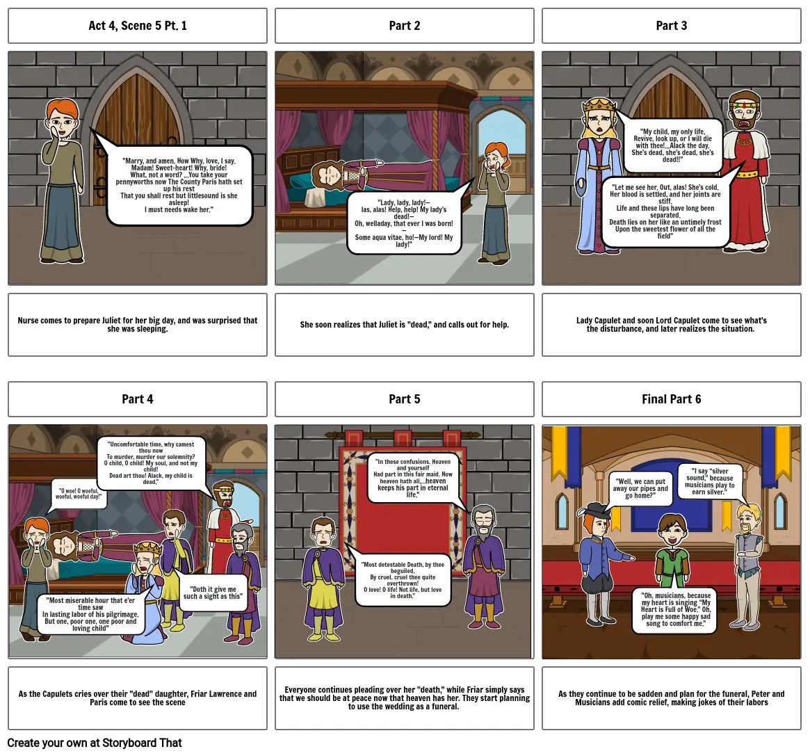 Romeo and Juliet Storyboard por 466d38c5