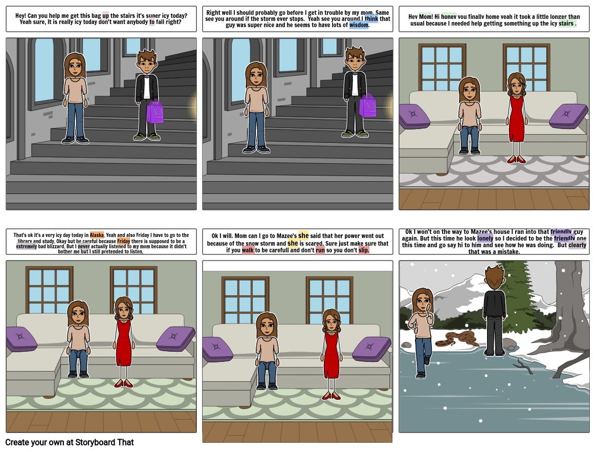 Snowy day Storyboard by 4717700e