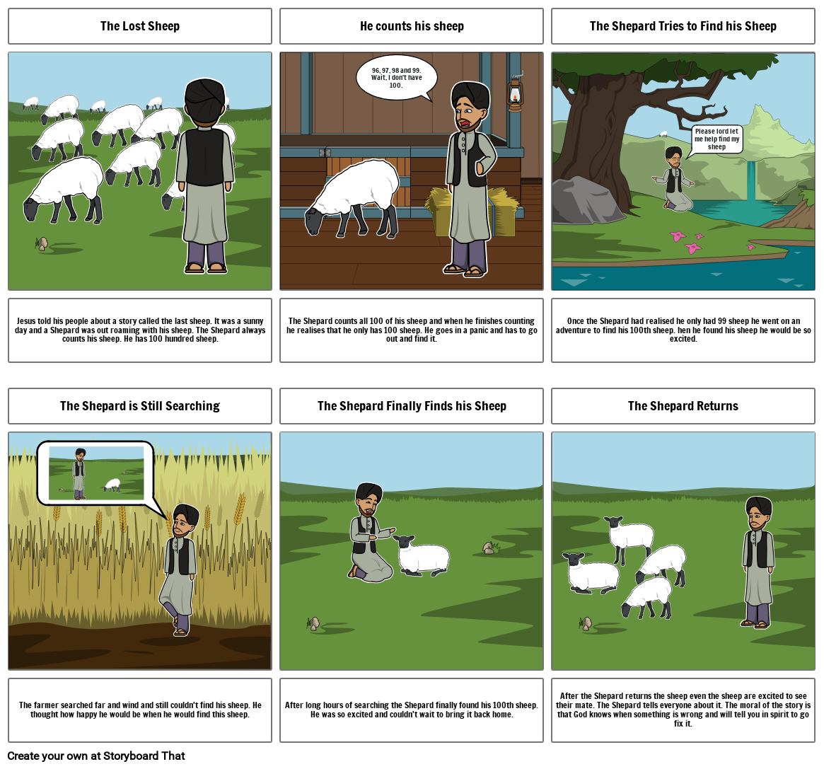 The Lost Sheep Storyboard by 474b8ef79b