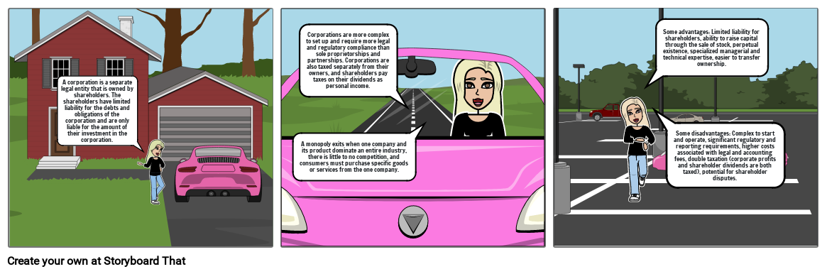 Market Structures & Business Organizations Storyboard