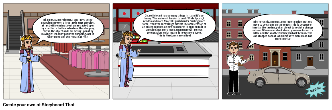 Learn Newton's Laws with Yeshiva Bochur and Madame Princetta