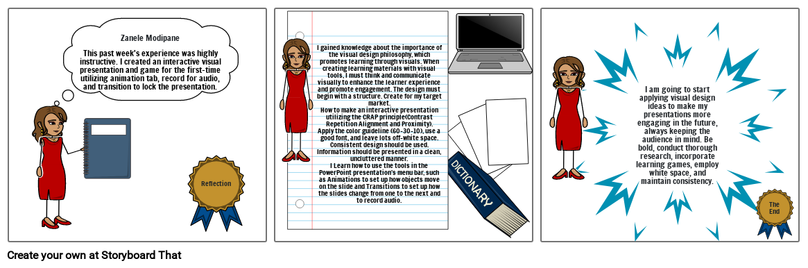 Reflection Journal Storyboard by 482bb251