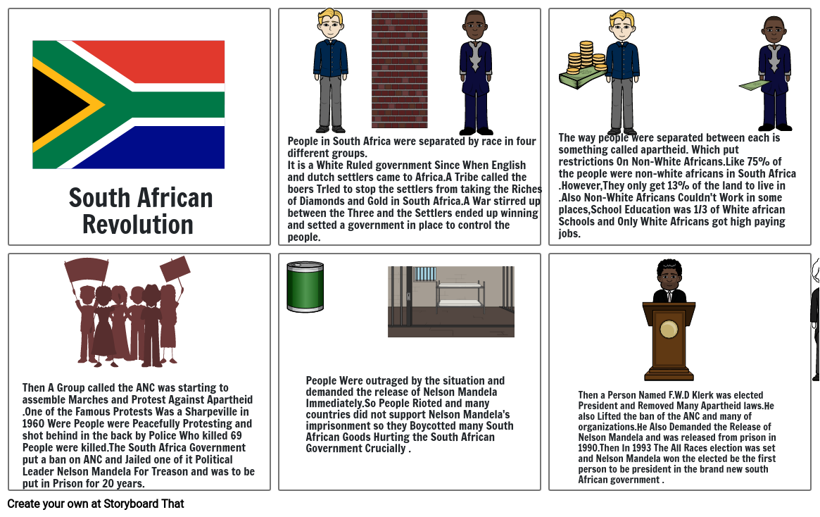 South African Revolution Storyboard by 48401b6b