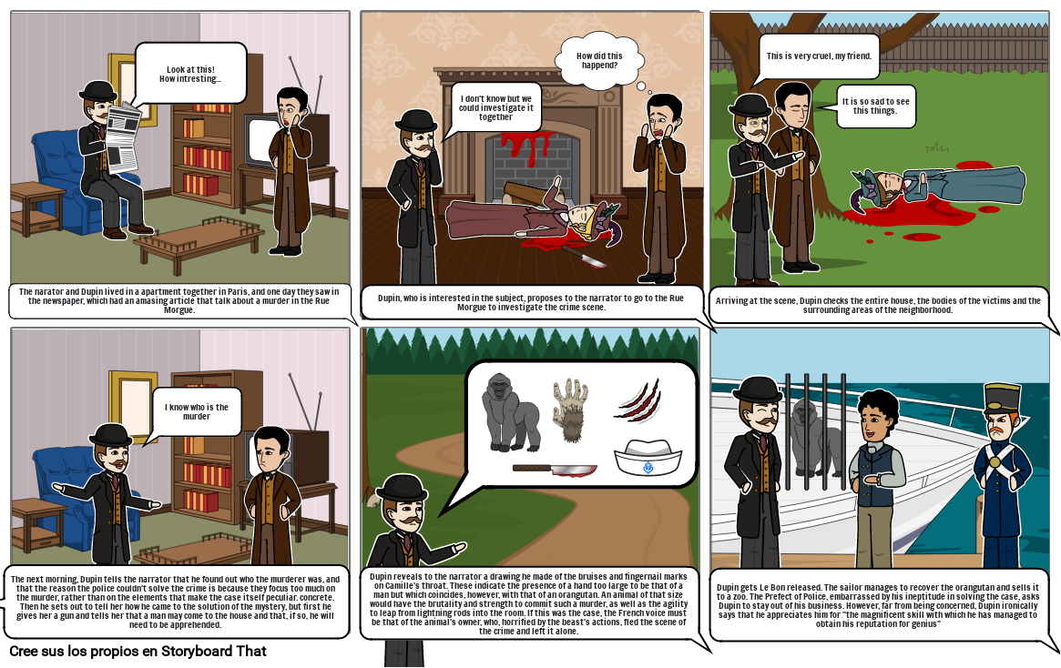 Murders in the Rue Morgue Storyboard by 48c0c2f9