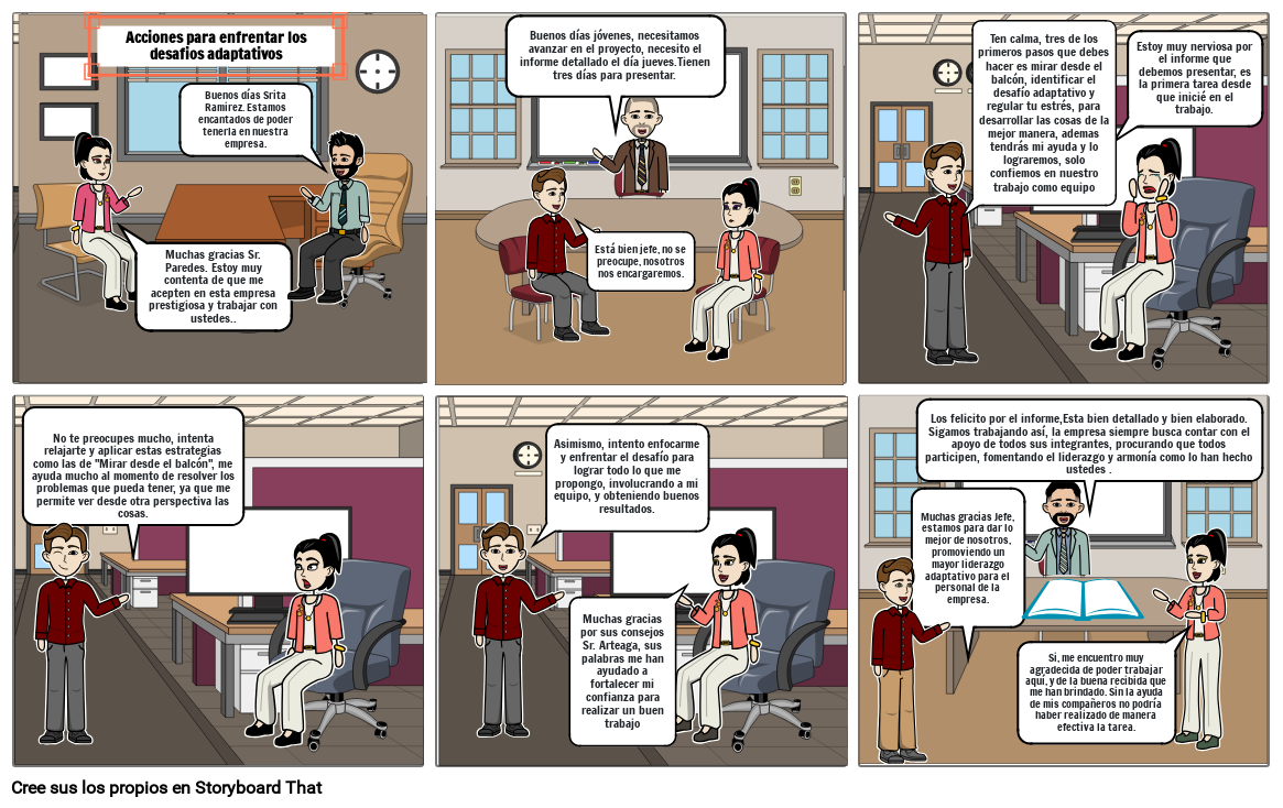 acciones para enfrentar los desafíos Storyboard acciones para enfrentar los desafíos Storyboard