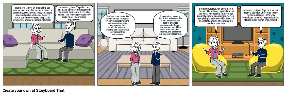 Comic Strip for Responsible Media Producer and Media User