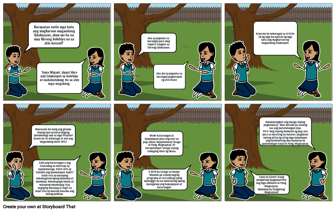 Karapatang ng mga bata Storyboard af 4a38bc5c98